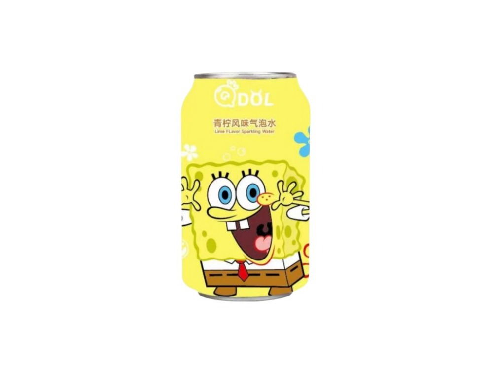 SPARKLING WATER - SPONGEBOB - LIME FLAVOR (330 ML) - QDOL