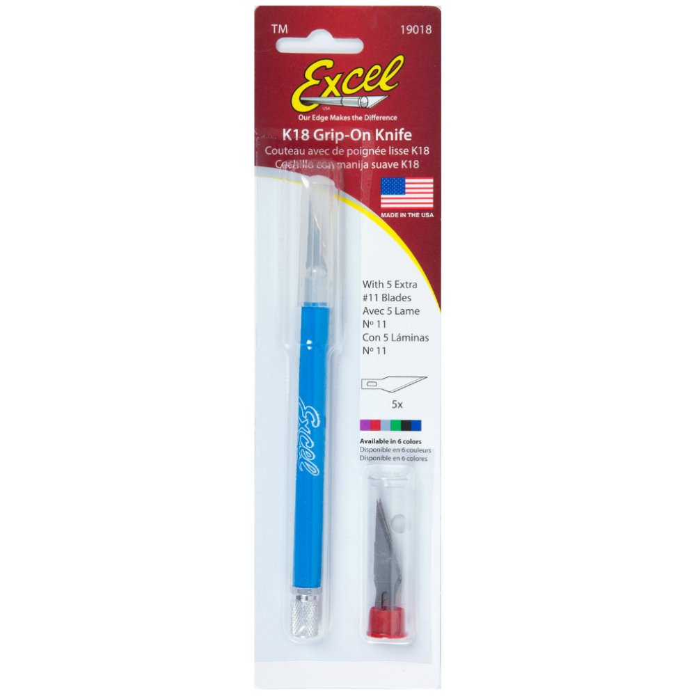 EXCEL - GRIP-ON DUTY KNIFE WITH 5 EXTRA ASSORTED BLADES 19018