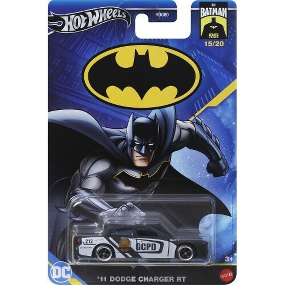 HOT WHEELS - DODGE CHARGER RT 2011 "BATMAN" - 1/64 15/20 - DC BATMAN 85 ...