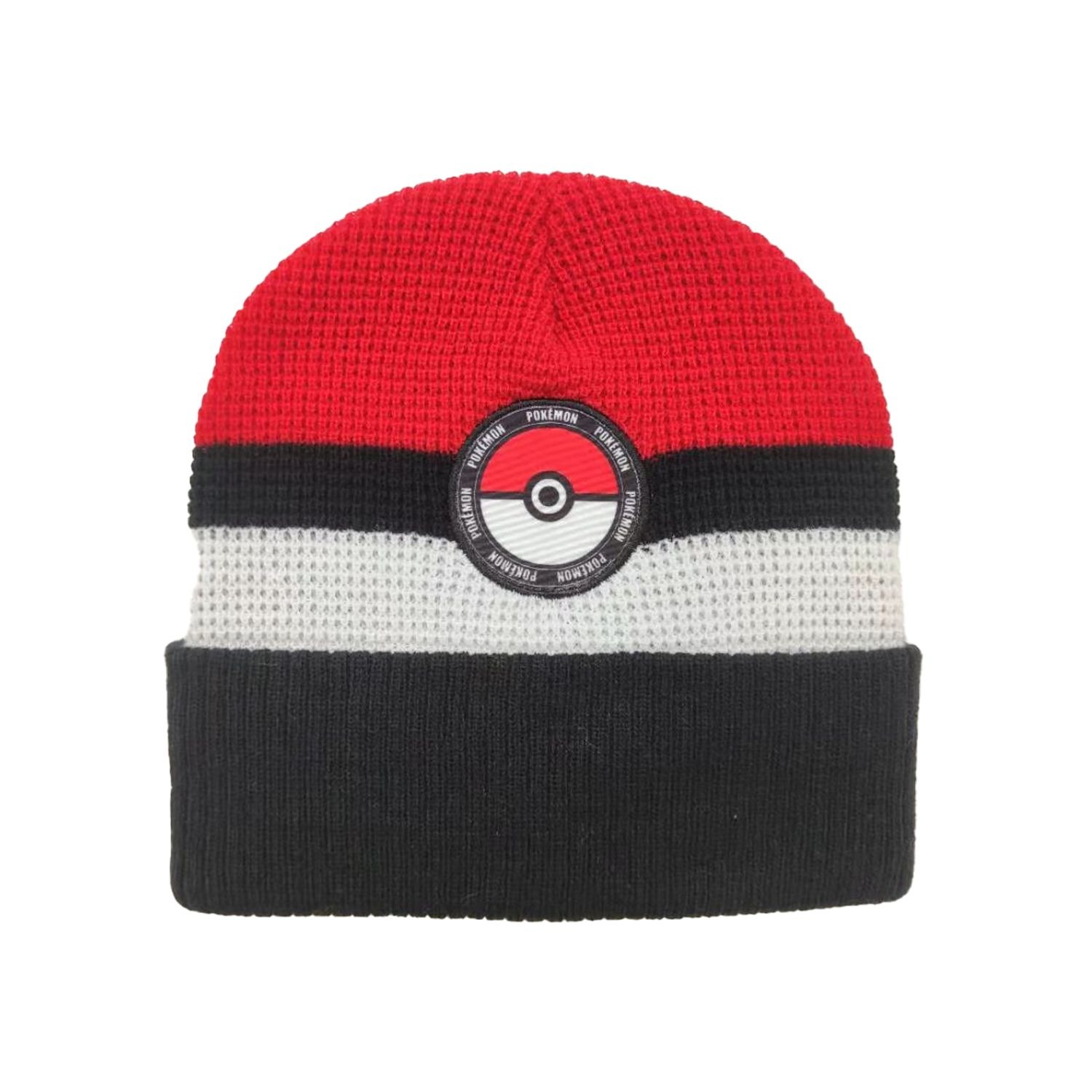 POKÉMON - BONNET EN TRICOT GAUFRÉ AVEC EMBLEM DE POKÉBALL