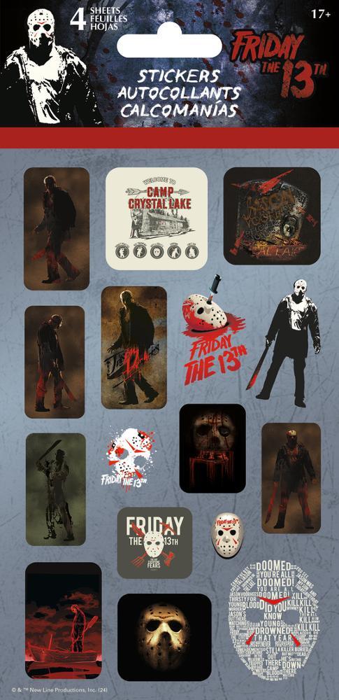 FRIDAY THE 13TH - 4 STICKER SHEETS
