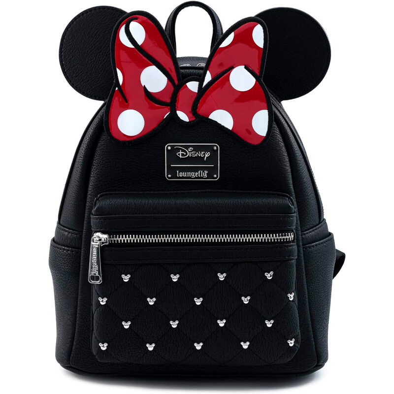 MICKEY AND FRIENDS - MINNIE MOUSE CLASSIC QUILTED EAR BACKPACK - LOUNGEFLY