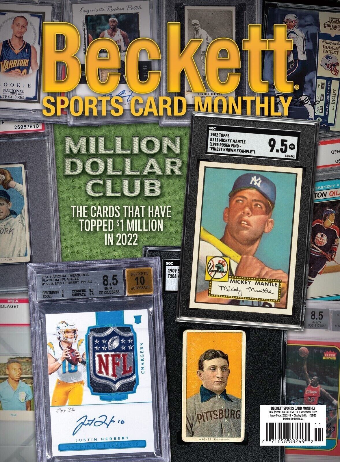 BECKETT SPORTS CARD MONTHLY - NOVEMBER 2022 452 / BASEBALL / MAGAZINES