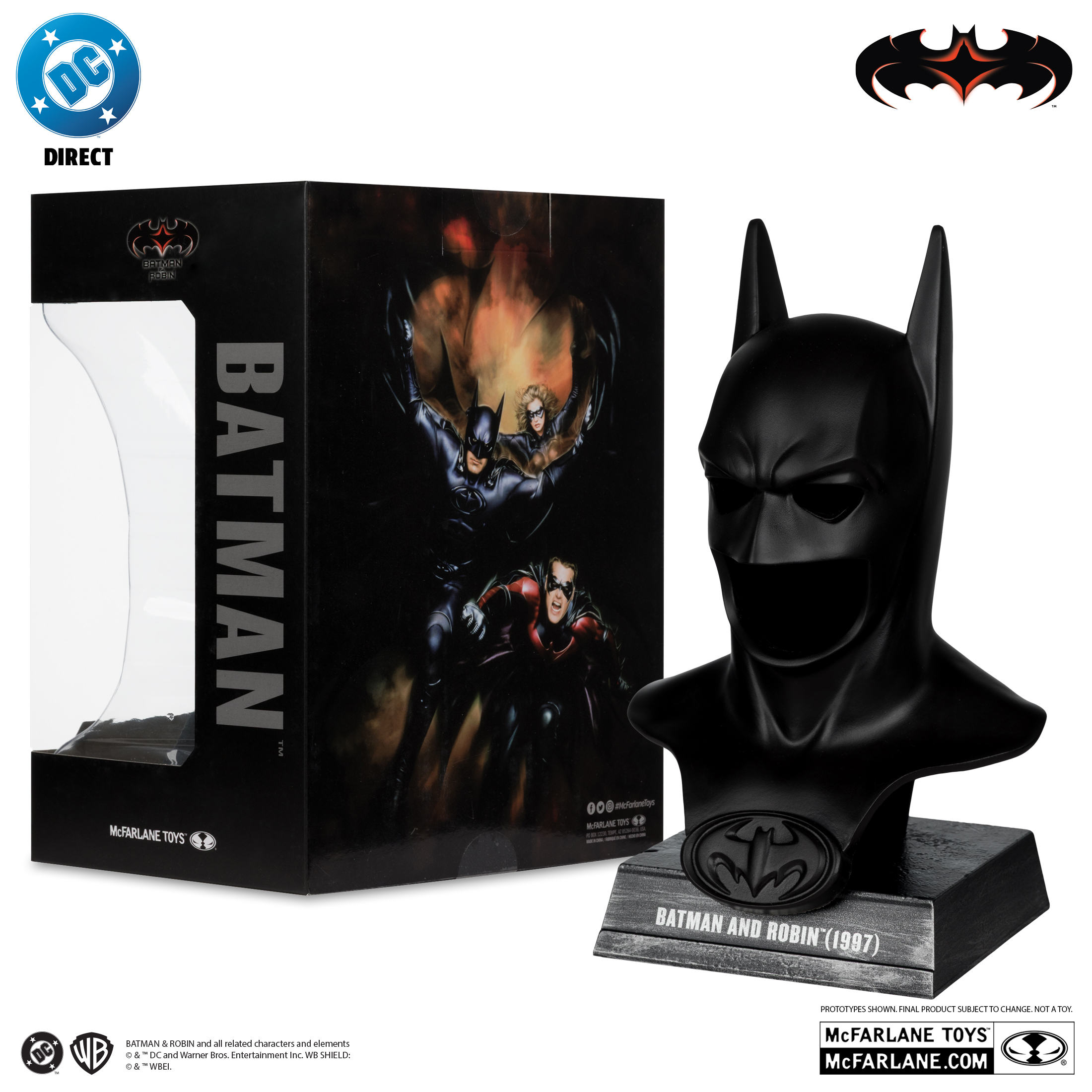 BATMAN - BATMAN (BATMAN AND ROBIN) COWL REPLICA 1/3 SCALE - DC DIRECT ...