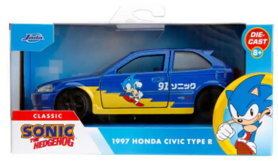 JADA - HONDA CIVIC TYPE R 1997 "SONIC THE HEDGEHOG" - 1/43 - HOLLYWOOD ...