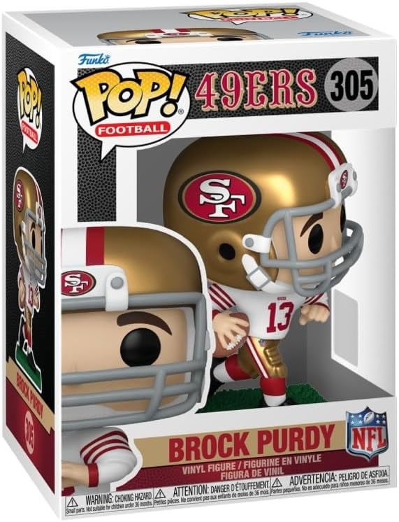 49ERS DE SAN FRANCISCO - FIGURINE POP!NFL EN VINYLE DE BROCK PURDY (10 ...
