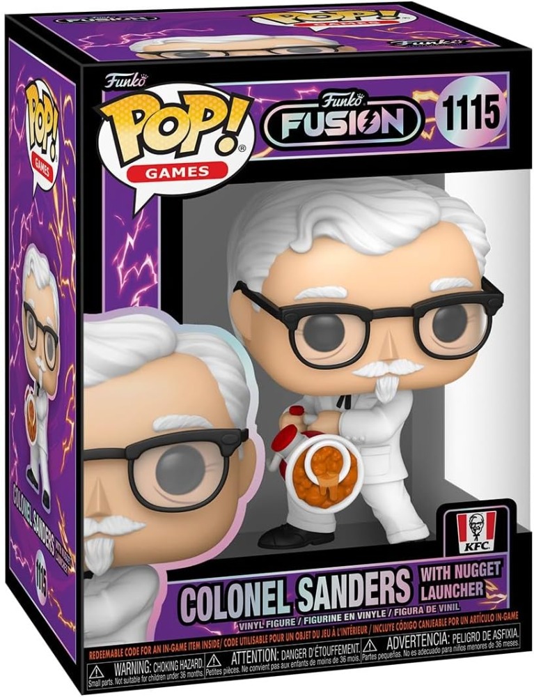 FUNKO FUSION - FIGURINE POP! EN VINYLE DU COLONEL SANDERS AVEC UN LANCE ...