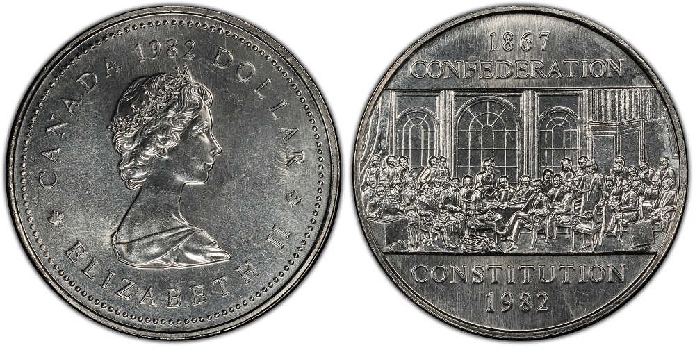 1 DOLLAR - 1 DOLLAR 1982 CONFÉDÉRATION (CIRCULÉ) - PIÈCES DU CANADA 1982