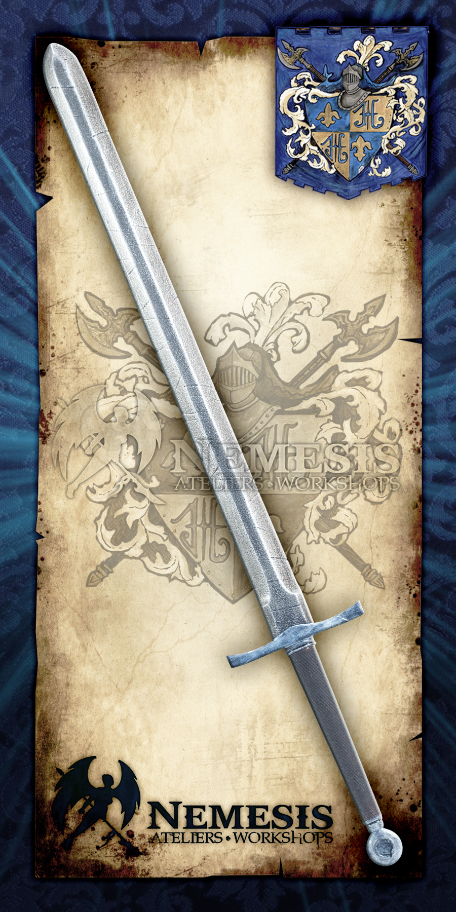 ÉPÉES - ÉPÉE DU CHEVALIER - ÉBRÉCHÉE (110 CM) - ARTISAN / ARMES EN ...