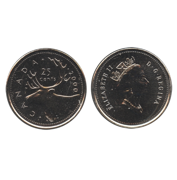 25-CENT - 2000 CARIBOU 25-CENT (PL) - 2000 CANADIAN COINS