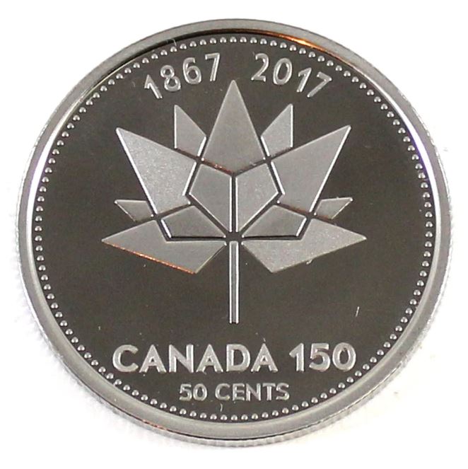 50-CENT - 2017 "CANADA 150" 50-CENT - SILVER (PR) - 2017 CANADIAN COINS
