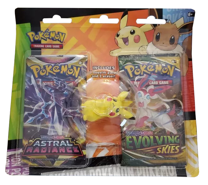 POKÉMON - BACK TO SCHOOL PIKACHU ERASER BLISTER PACK (ENGLISH)