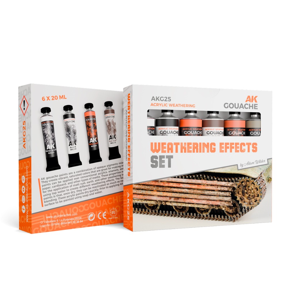 AK INTERACTIVE - WEATHERING EFFECTS SET - GOUACHES AK-G25