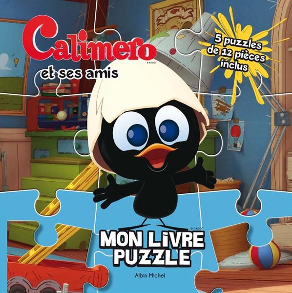 CALIMERO - MON LIVRE PUZZLE - 5 PUZZLES DE 12 PIÈCES INCLUS