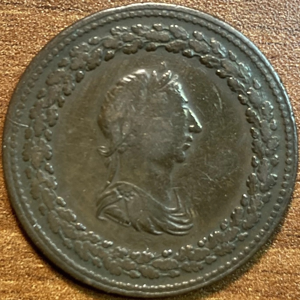 LOWER-CANADA TOKEN - 1812 HALFPENNY TOKEN AVEC BUSTE, 4 FEUILLES ...