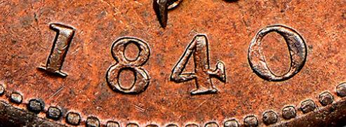 NOVA SCOTIA - 1840 SEMI-REGAL HALF PENNY TOKEN MEDIUM 0(VG) - JETONS DE ...