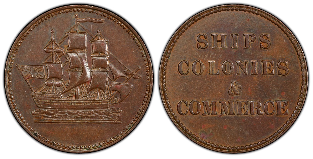 JETON DU ÎLE DU PRINCE ÉDOUARD - SHIPS COLONIES & COMMERCE, SIMPLE H ...