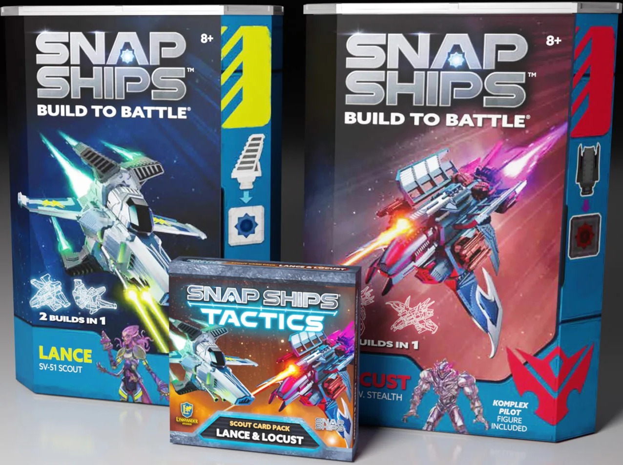 SNAP SHIPS TACTICS - LANCE & LOCUSST - SCOUT SHIPS BUNDLE PACK (ENGLISH)