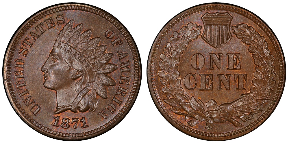 1 CENT - 1 CENT 1871 (AG) - 1871 UNITED STATES COINS
