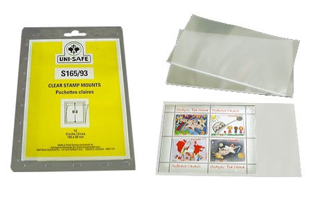 UNI-SAFE - CLEAR STAMP MOUNTS S165/93 (PACK OF 10) / STAMP MOUNTS / 03 ...