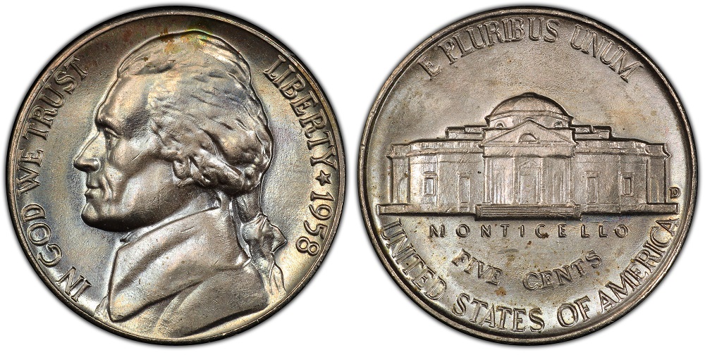 5 CENTS - 1958D 5-CENTS (CIRCULATED) - 1958 UNITED STATES COINS